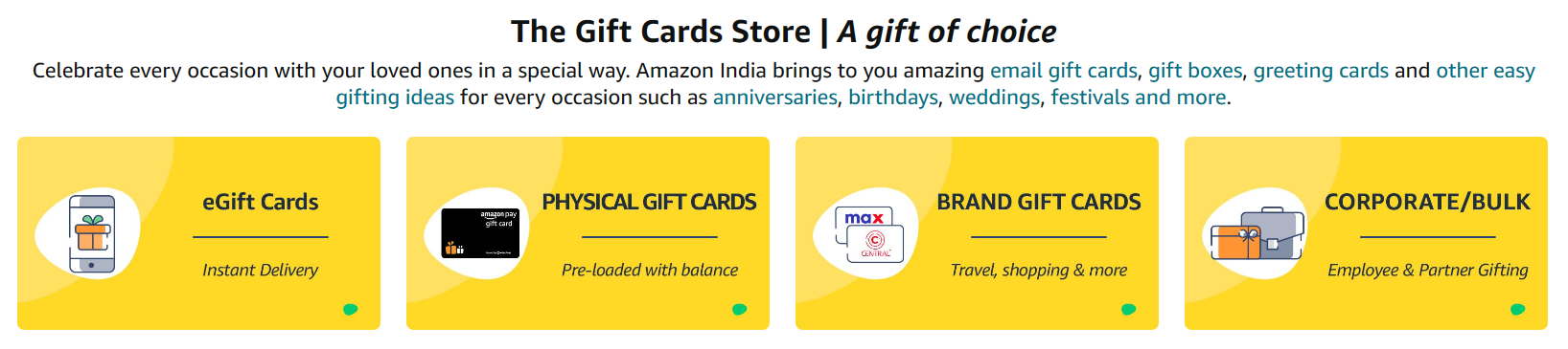 Amazon Gift Cards: "The Perfect Gift for Any Occasion"