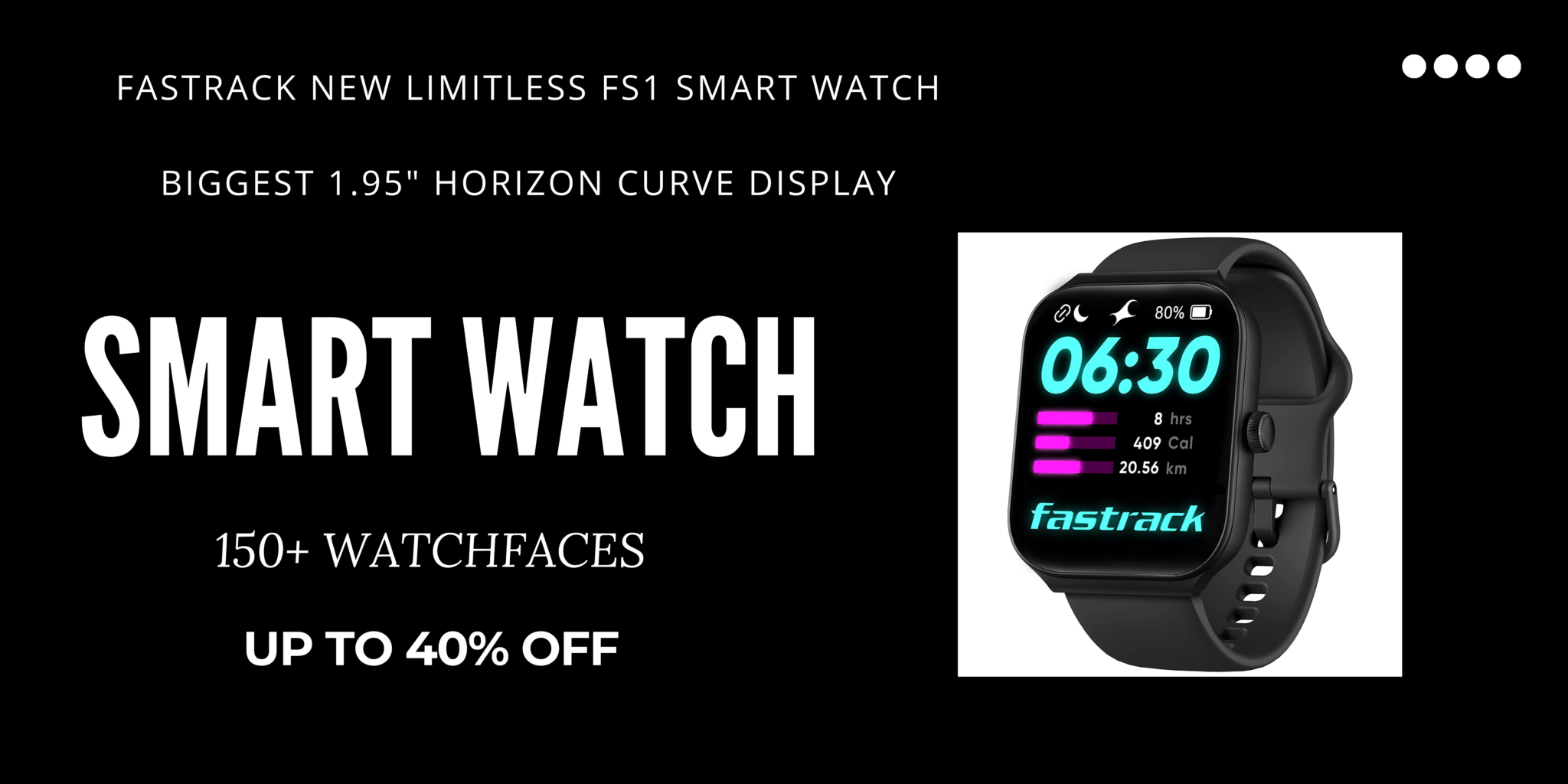 Fastrack New Limitless FS1 Smart Watch|Biggest 1.95" Horizon Curve ...